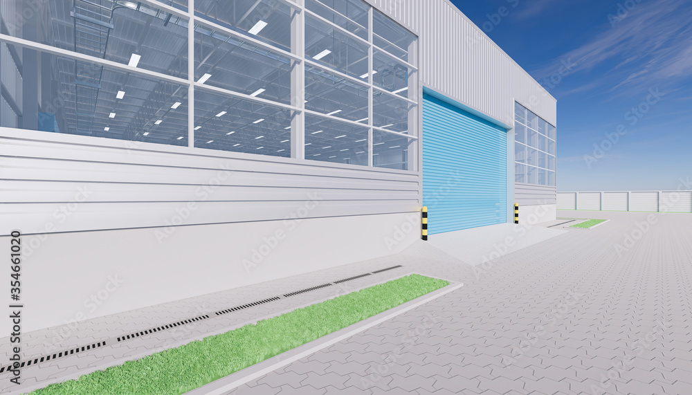 Industrial or commercial building. Use as factory, warehouse, hangar ...