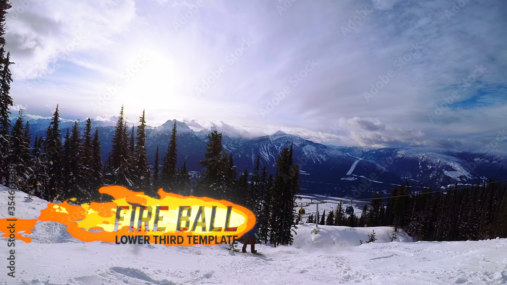 Stylized Fire Ball Lower Third Stock Template | Adobe Stock