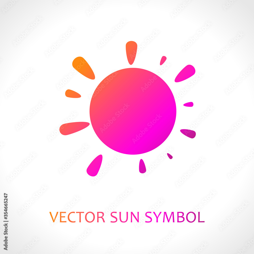 VECTOR SUN SYMBOL rays of the sun vector flat design. Stock Vector ...