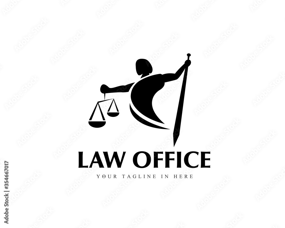 Abstract Women with balance logo design inspiration Stock Vector ...