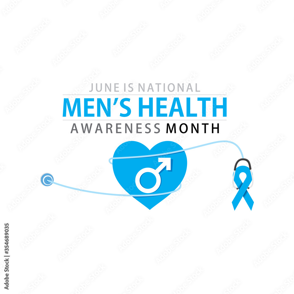 national men's health awareness month celebrate in june, poster or ...