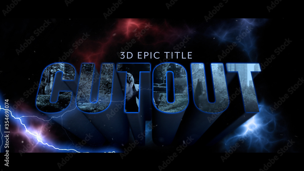 Cutout 3D Epic Title Stock Template | Adobe Stock