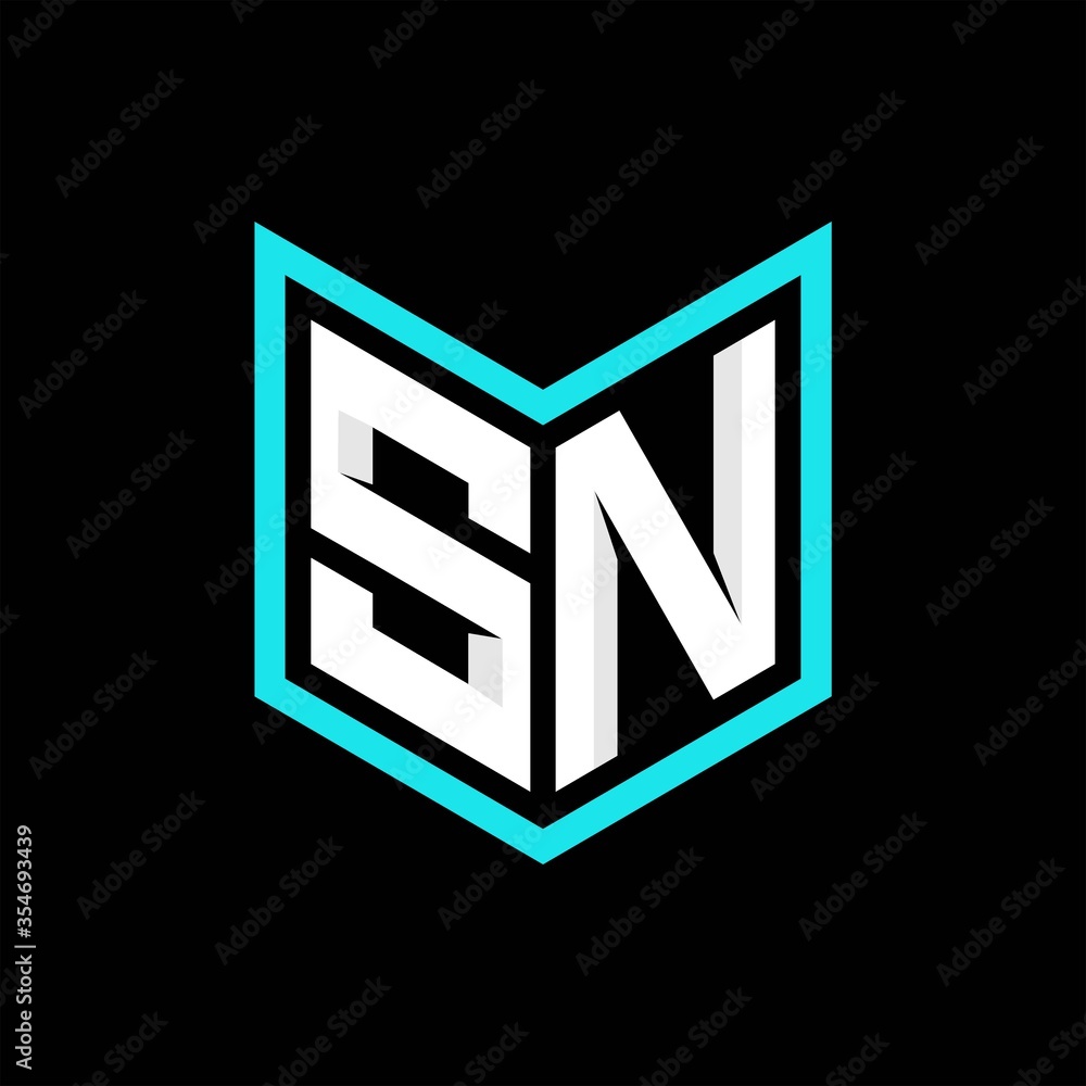 SN initial logo monogram designs modern templates. Stock Vector | Adobe ...