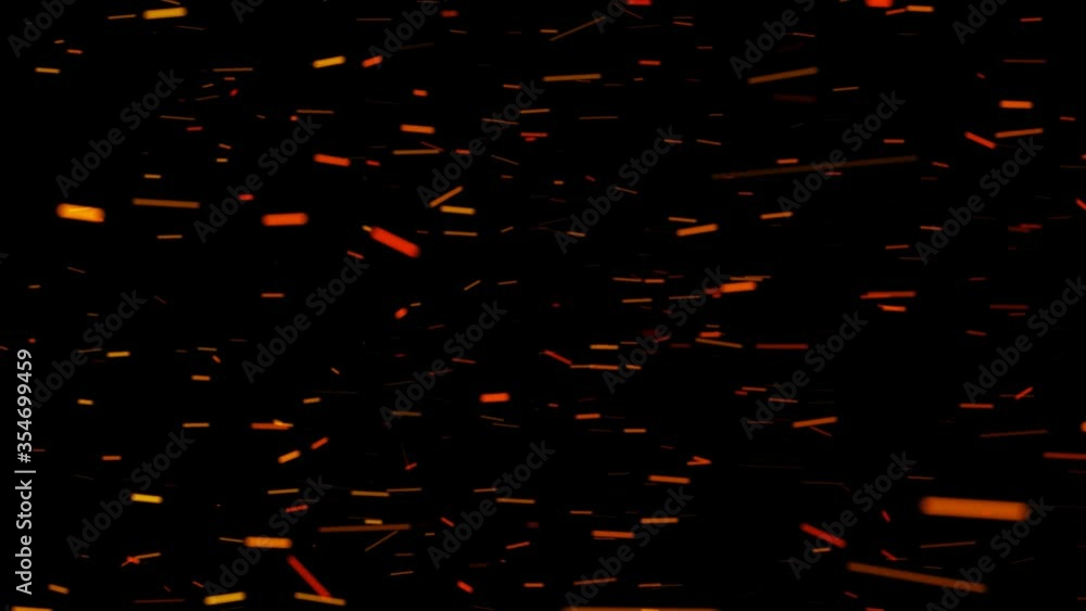 Set of 3 Fire Embers Overlays with Horizontal Motion. Loop ready on ...