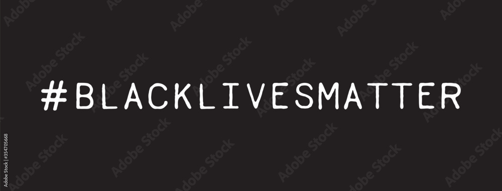 Social Media #Black Lives Matter Hashtag on Black Background wall mural ...