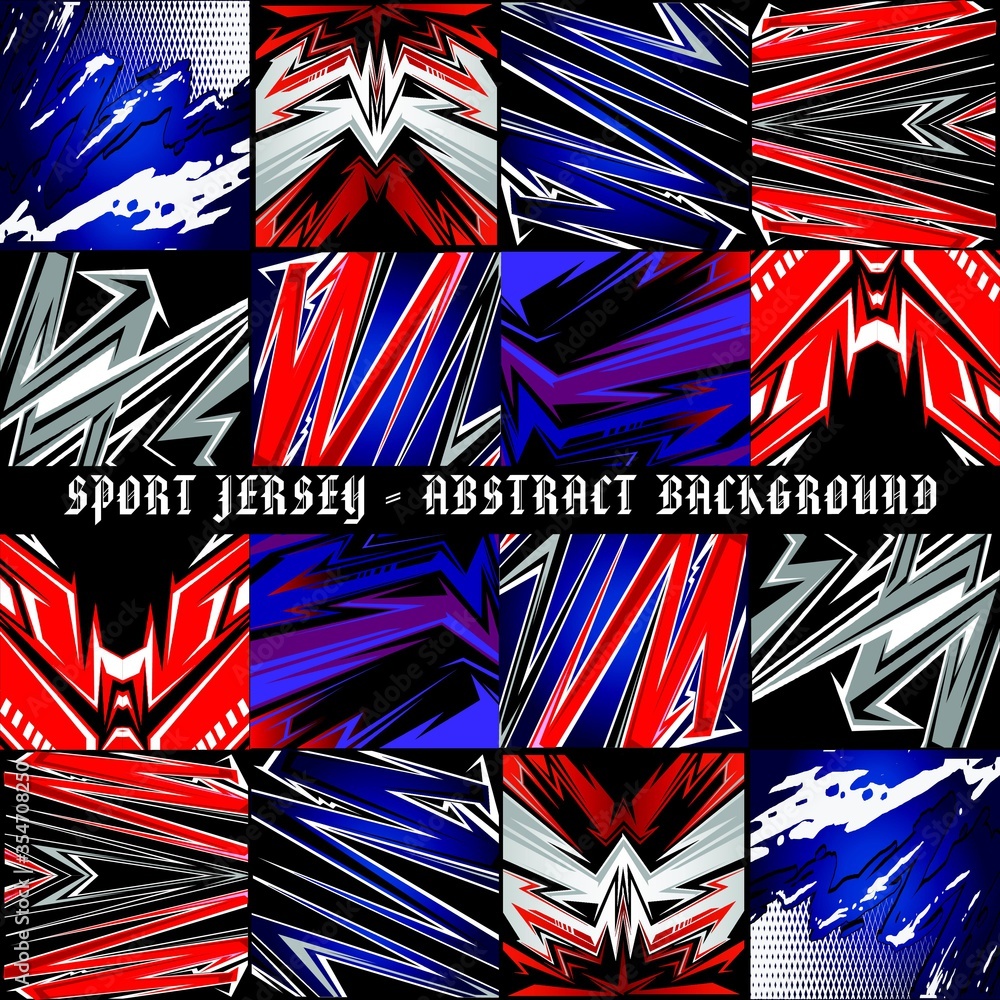 set of abstract jersey pattern background Stock Vector | Adobe Stock