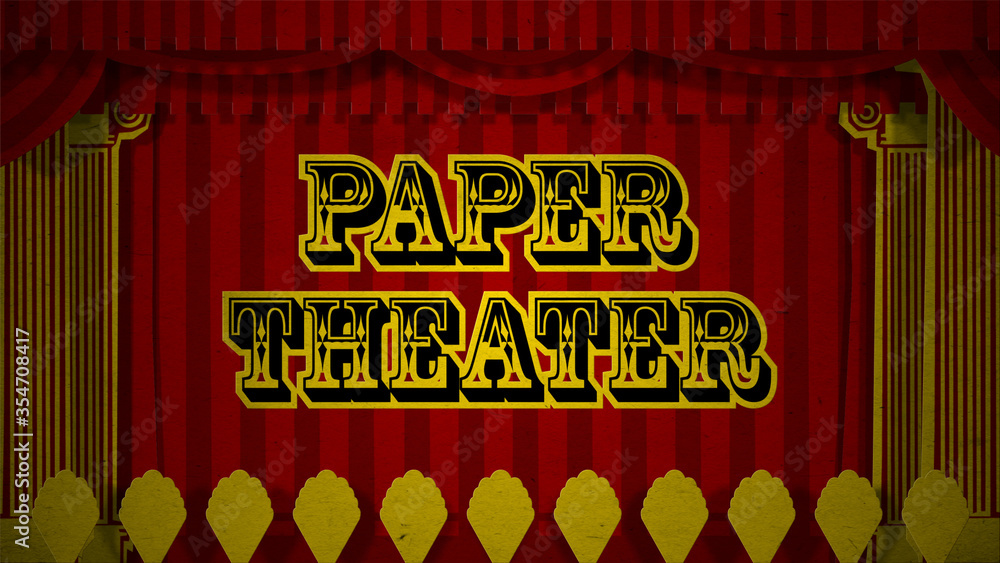 Paper Theater Title Overlay Stock Template | Adobe Stock