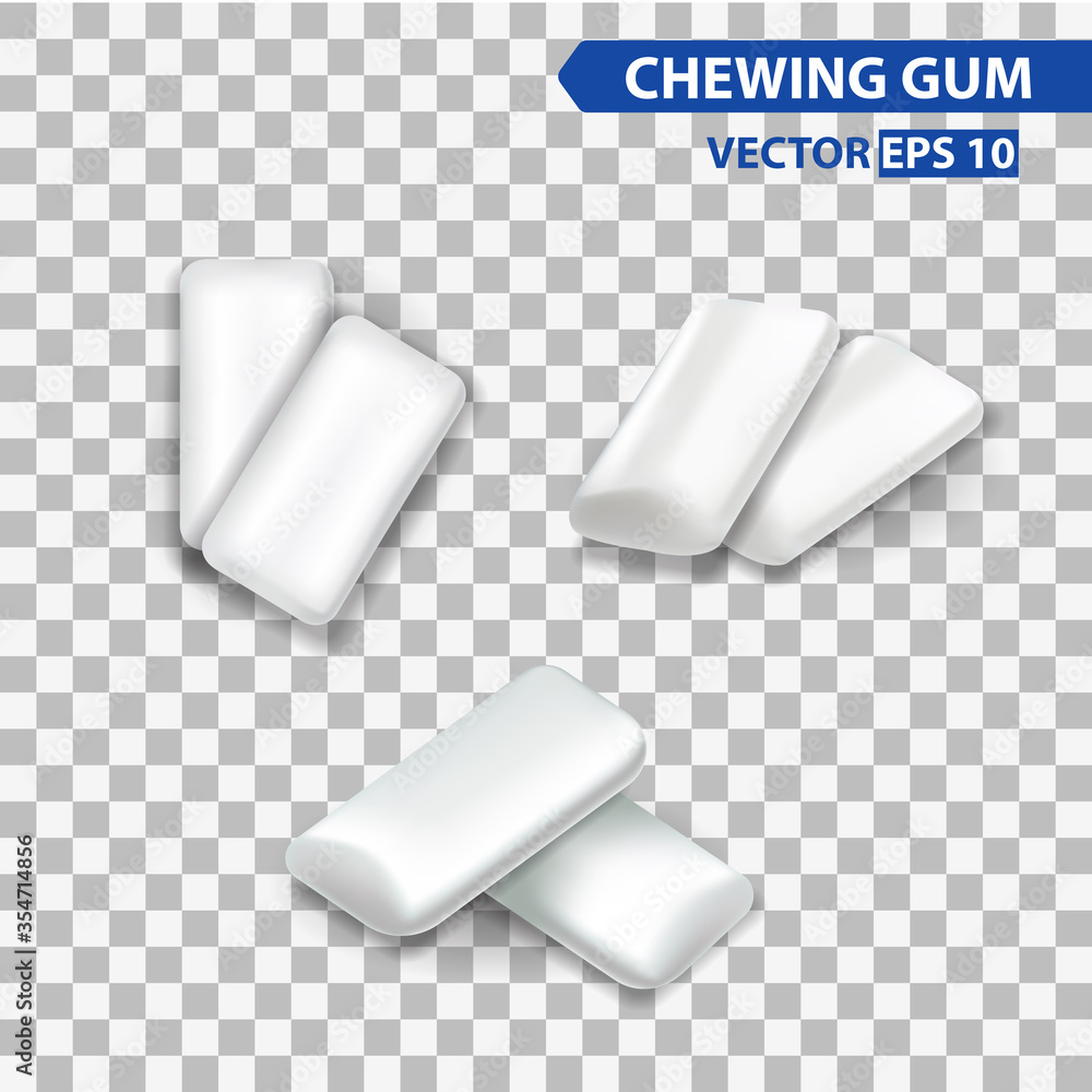 Vecteur Stock mint chewing gum set for ads and package element ...