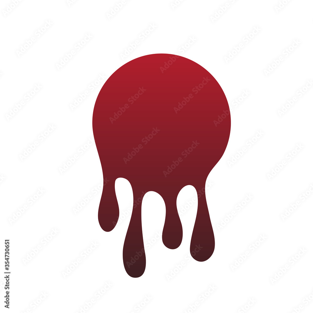 Dripping oil blob. Drip drop paint or sauce stain drip. Black drippings ...