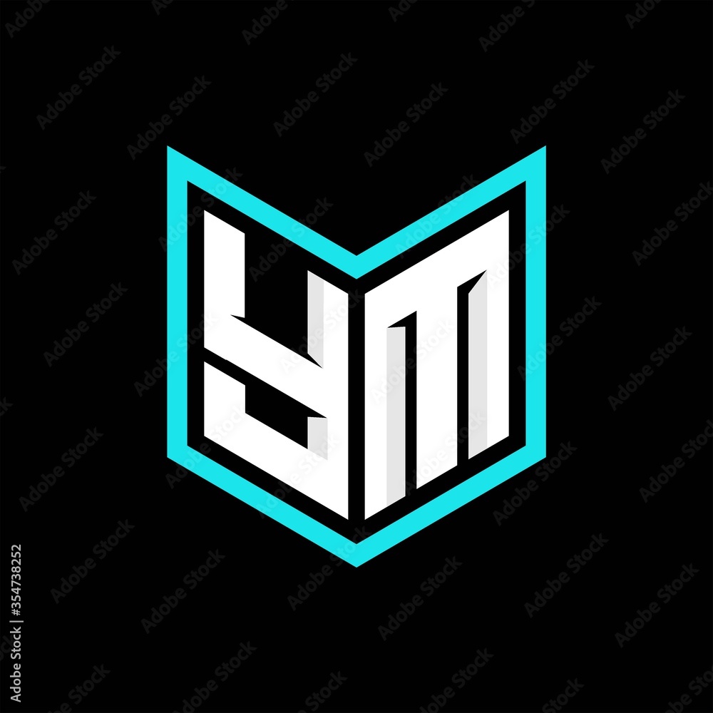 YM initial logo monogram designs modern templates. Stock Vector | Adobe ...