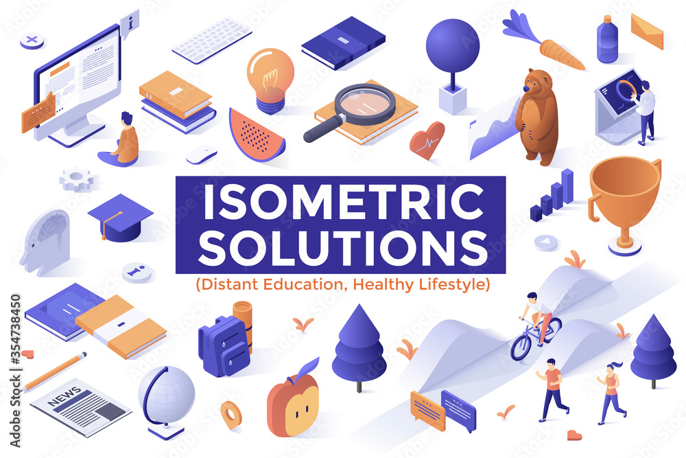 Isometric vector illustration Stock Vector | Adobe Stock
