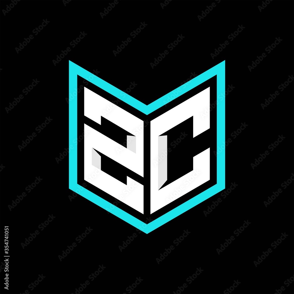 ZC initial logo monogram designs modern templates. Stock Vector | Adobe ...