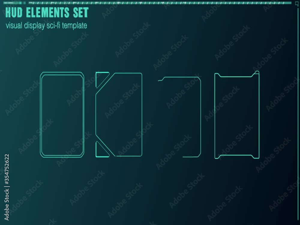 Interface elements HUD, UI, GUI. Vector Callout Titles set. Futuristic callout bar labels ...