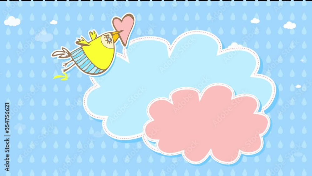 greeting card design for new born or young lovers declaration letter ...