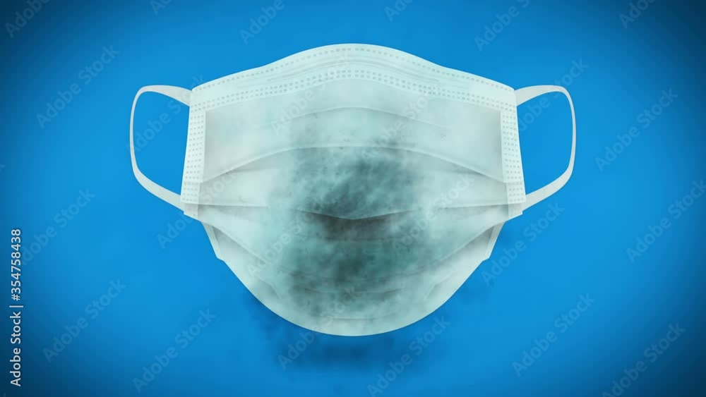 Vidéo Stock Realistic medical face mask against virus. Wearing mask and ...