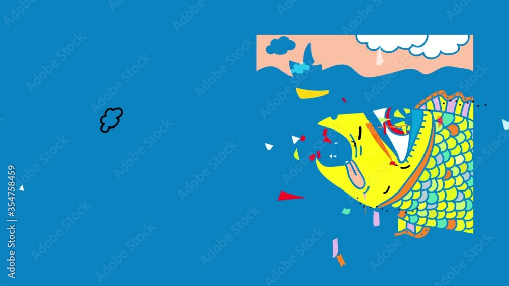 sad portrait of a golden fish with gorgeous colorful scales crying ...