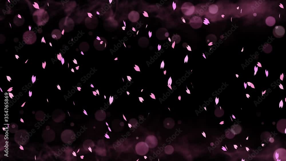 Colorful bright petals swinging in spring background with sun flares ...