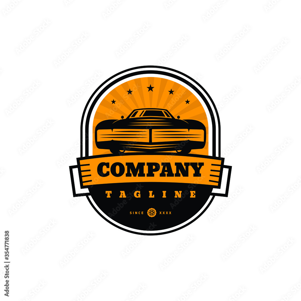 Classic/vintage car vector design inspiration. Auto car logo design ...