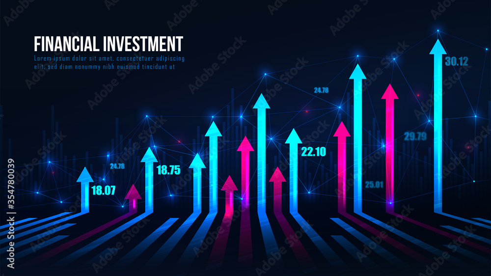 Stock market or forex trading graph in graphic concept suitable for ...