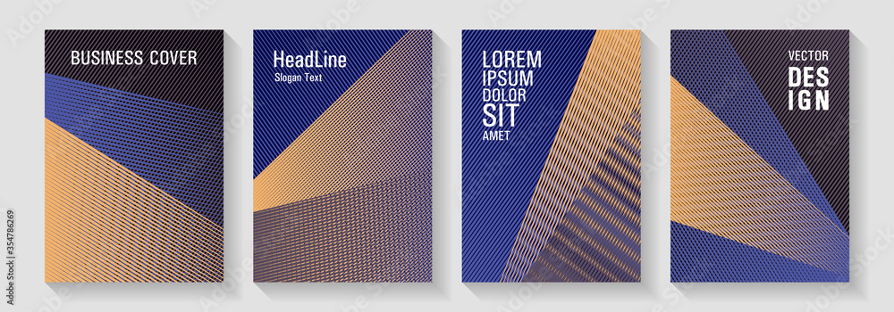 Linear geometry poster vector templates. Stock Vector | Adobe Stock