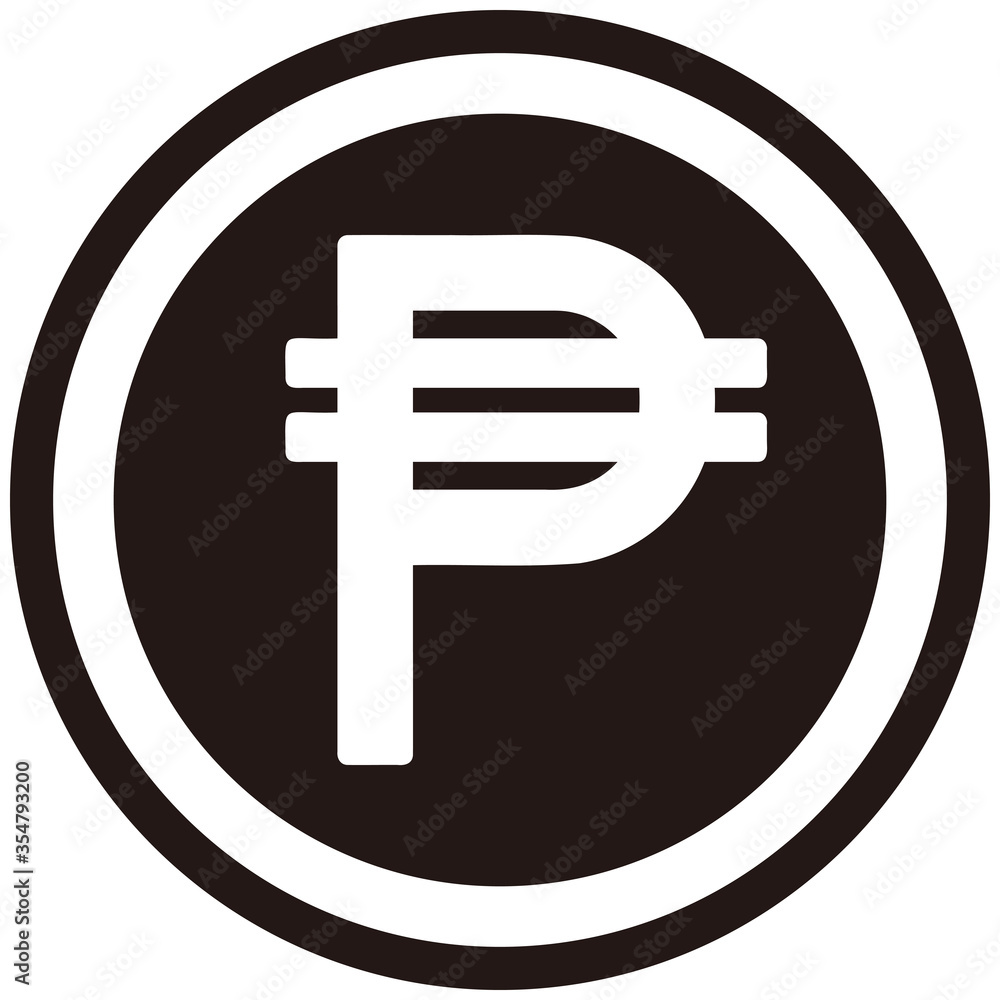 The Philippine peso currency symbol Stock Vector | Adobe Stock