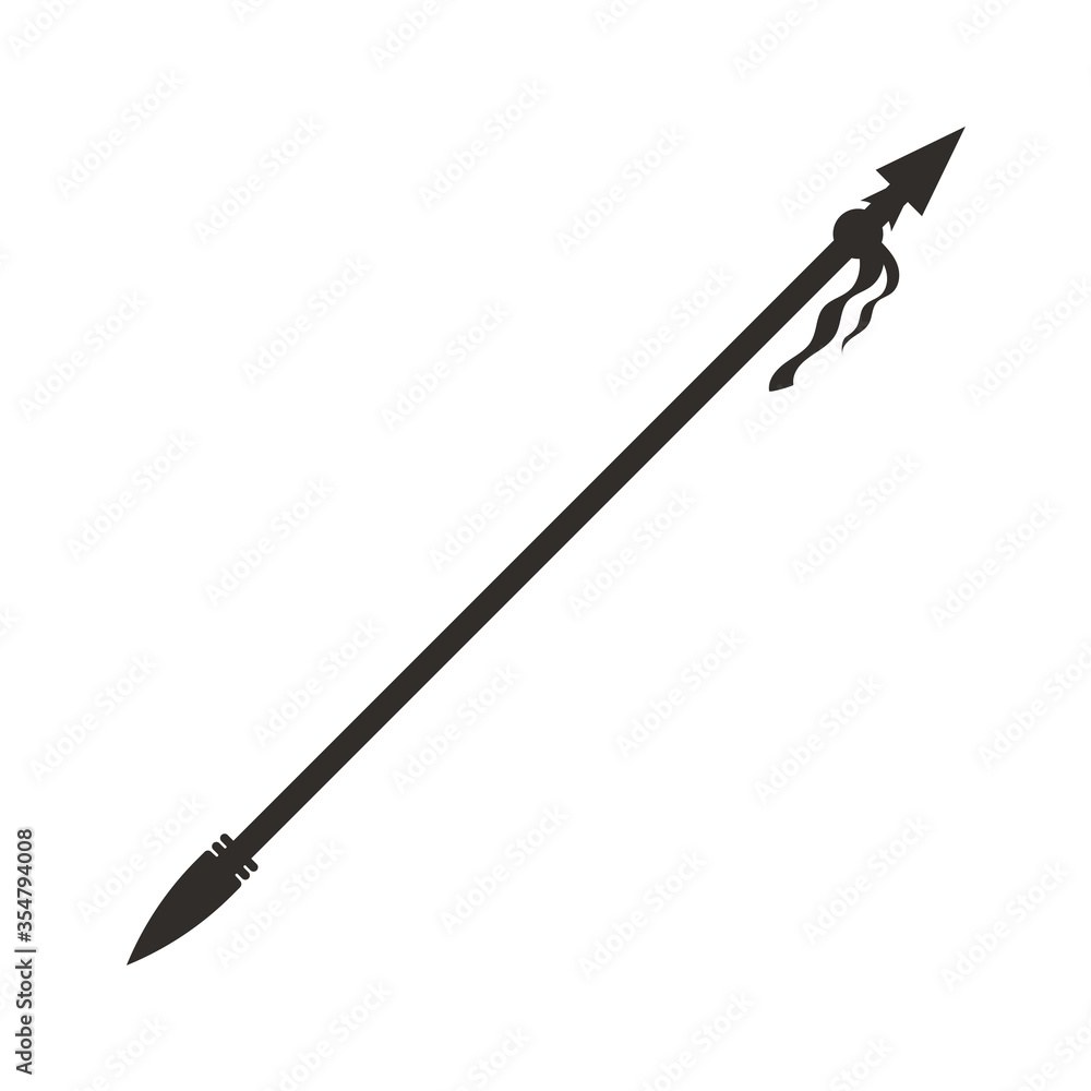 Medieval spear / lance weapon flat icons for apps and websites Stock ...