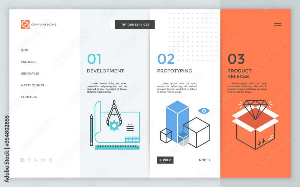 Vector illustration for website Stock Vector | Adobe Stock