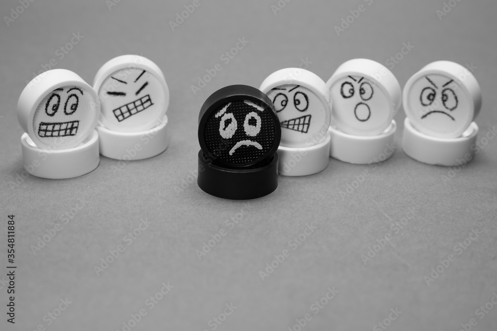 Faces on checkers in the form of facial expressions that reflect ...