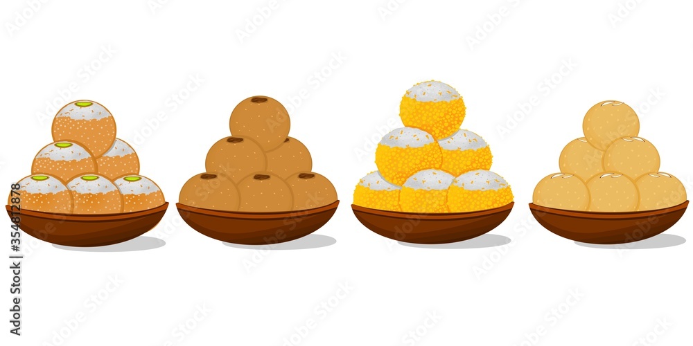 All type Laddu like Bundi Laddu,Atta Laddu,Besan Laddu,Churma Indian ...
