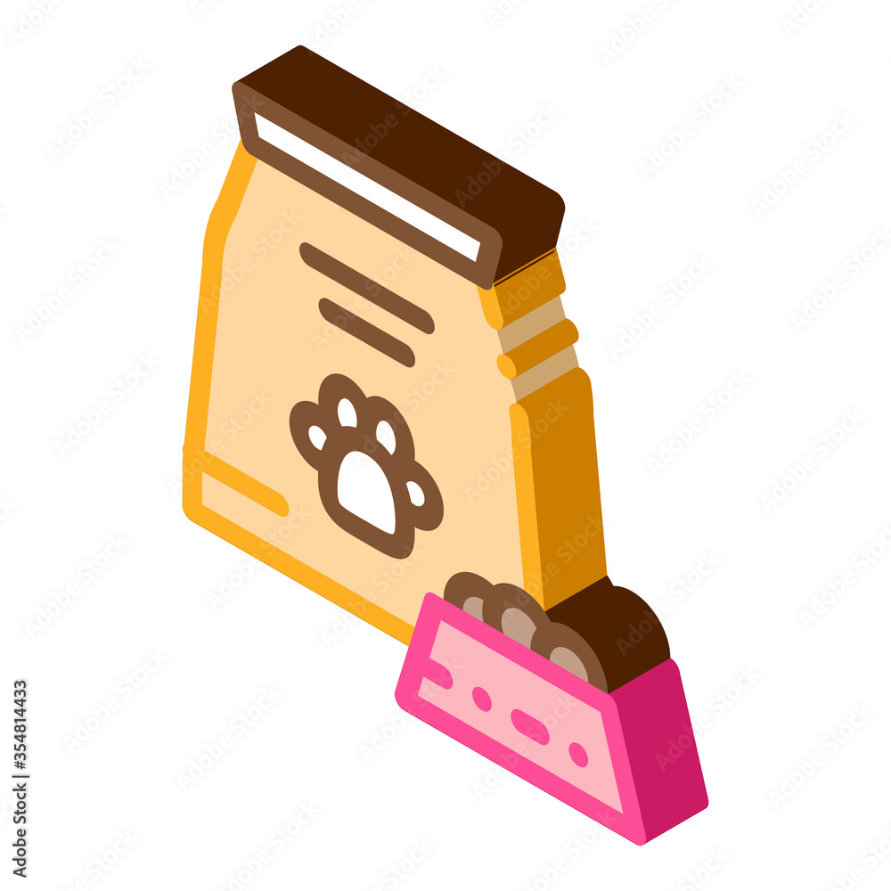 Animal Feed Icon Vector. Isometric Animal Feed sign. color isolated ...