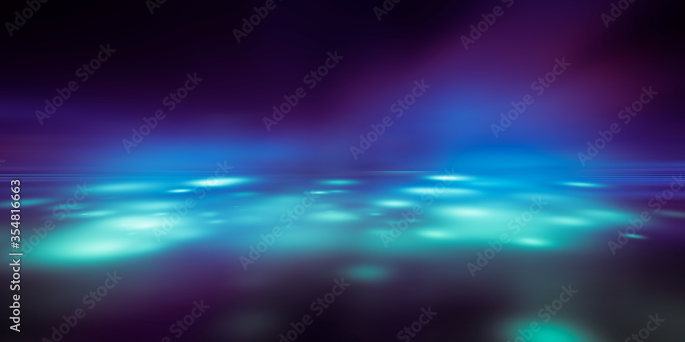 soft purple and blue studio room background, dark blue floor backdrop ...