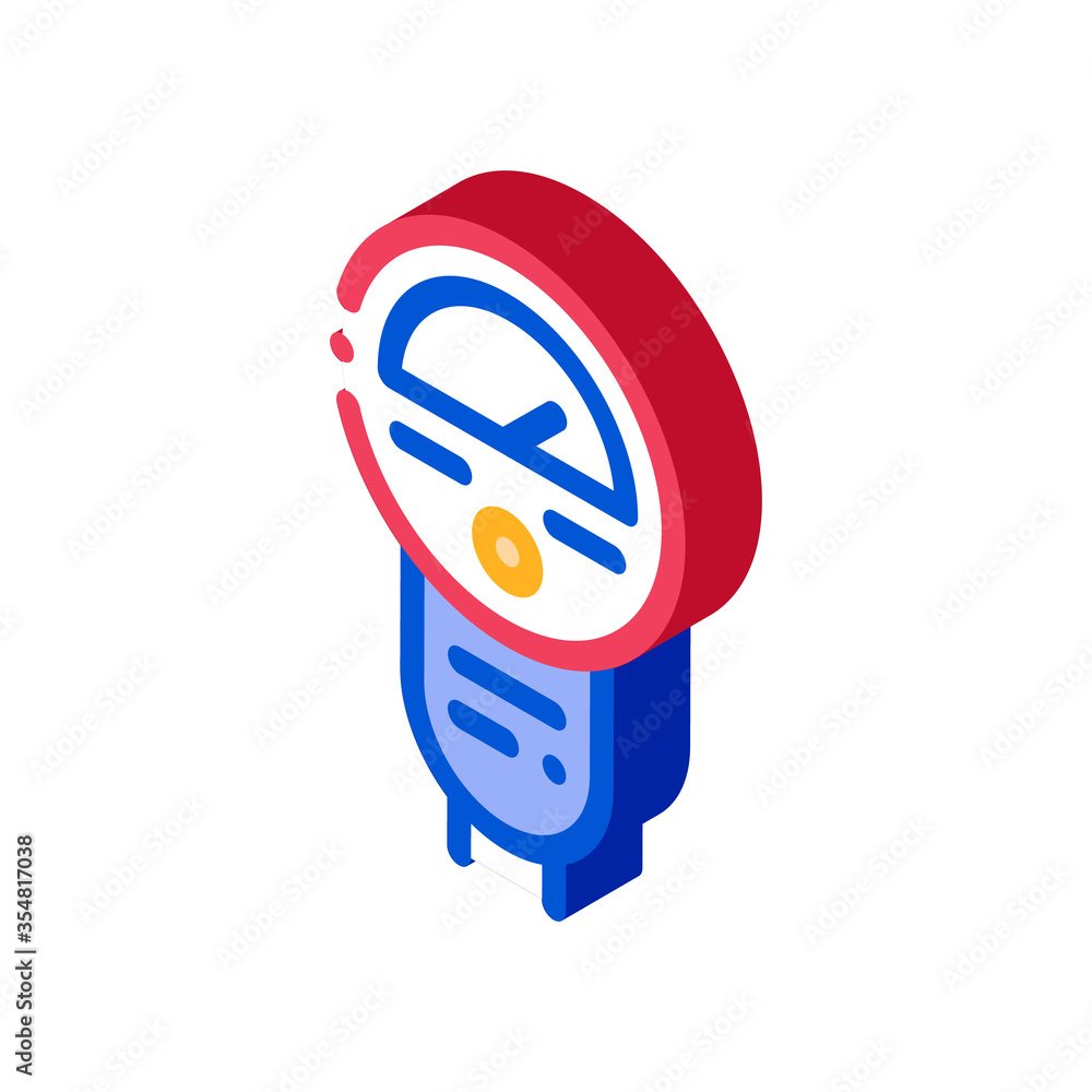 Parking Meter Icon Vector. Isometric Parking Meter sign. color isolated ...