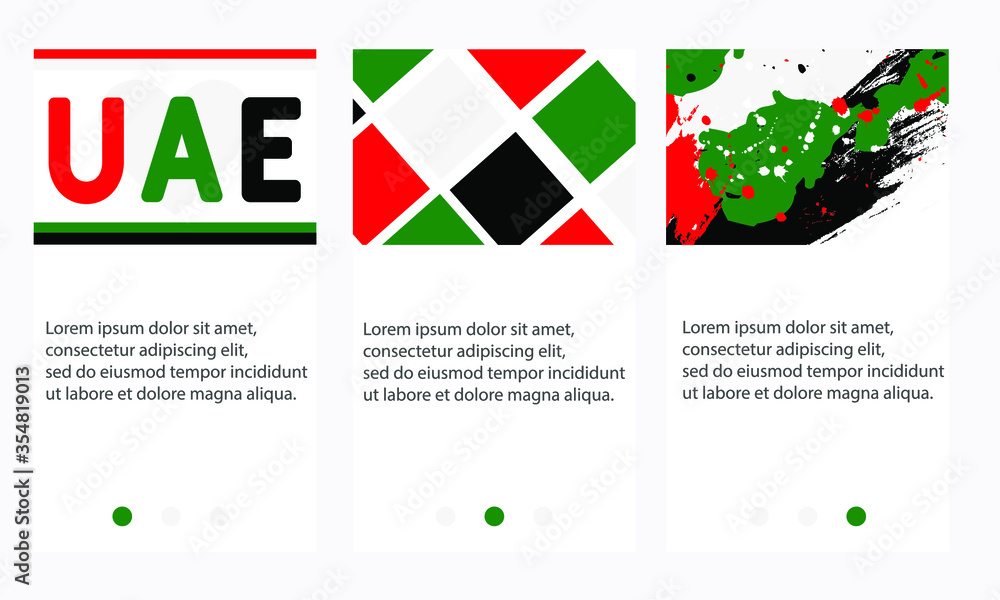 UAE flag background, Emirates banner for Independence Day. Pattern with ...