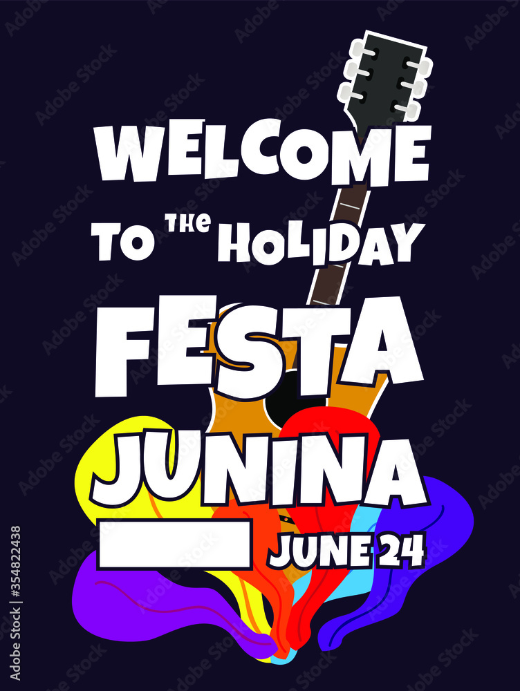 Festa Junina, Vector illustrations for poster, abstract banner ...