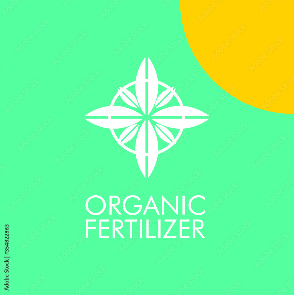 organic fertilizer logo icon with simple shape symbol. Good use for ...