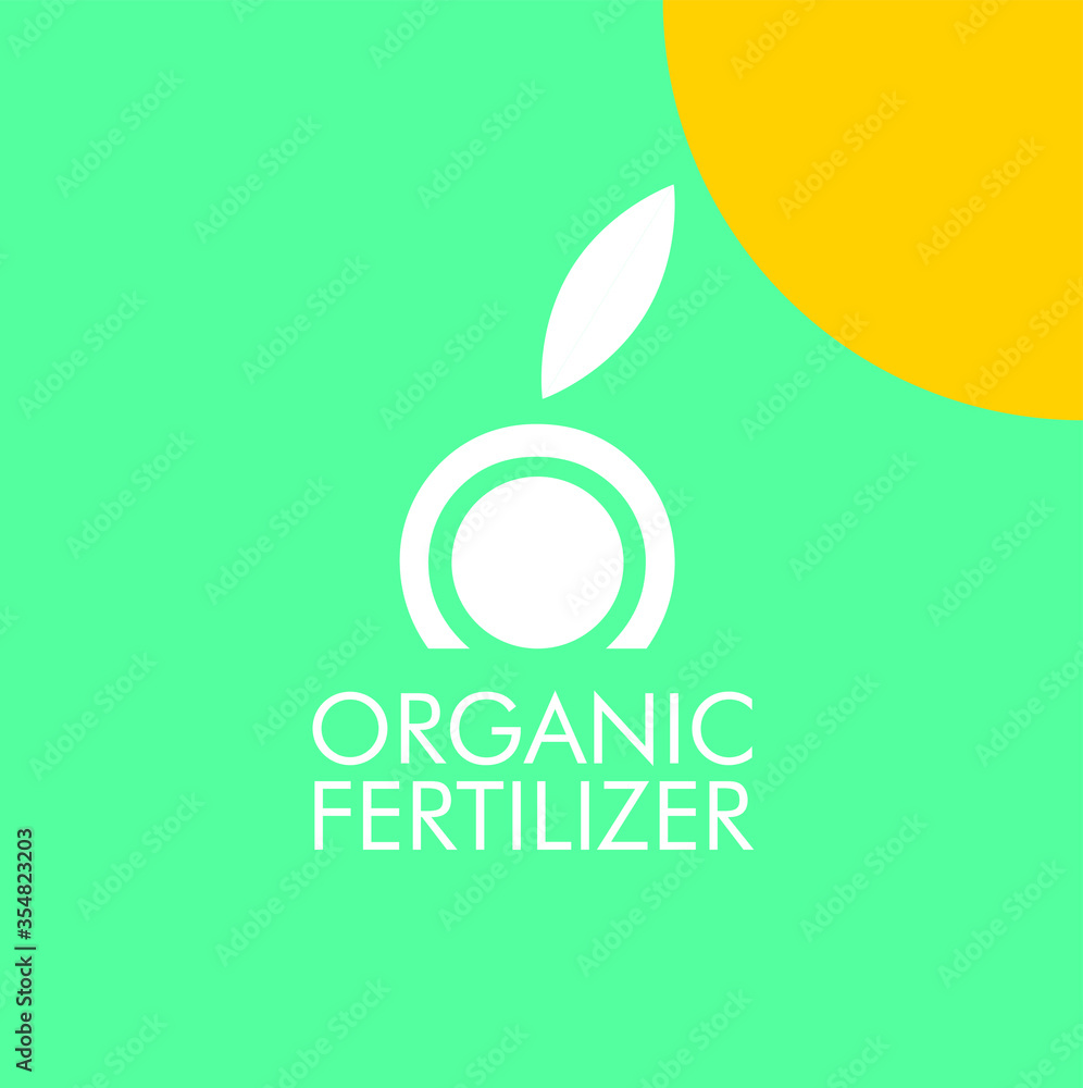 organic fertilizer logo icon with simple shape symbol. Good use for ...