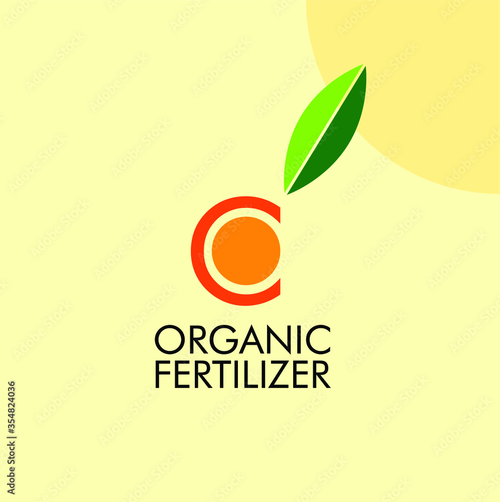 organic fertilizer logo icon with simple shape symbol. Good use for ...