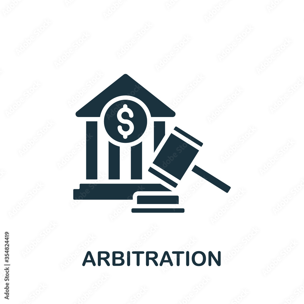 Arbitration icon. Simple element from banking collection. Creative ...
