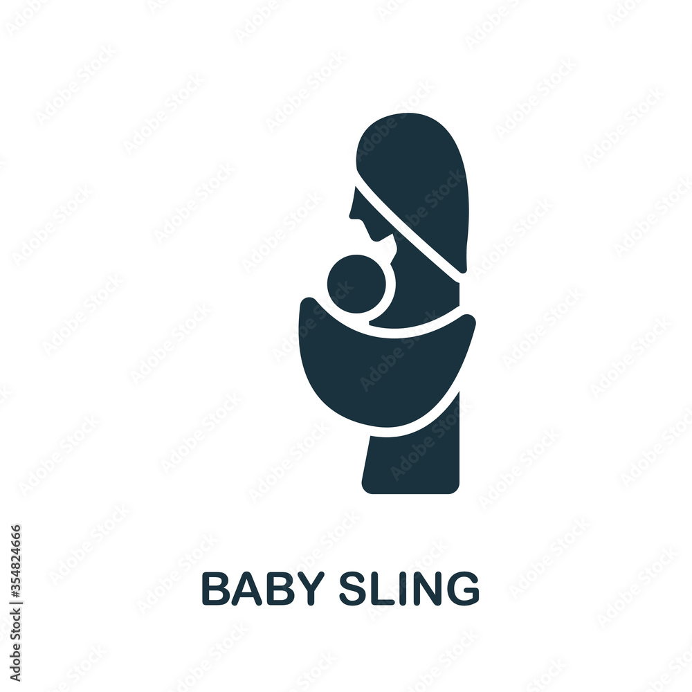 Baby Sling icon. Simple element from baby feeding collection. Creative ...