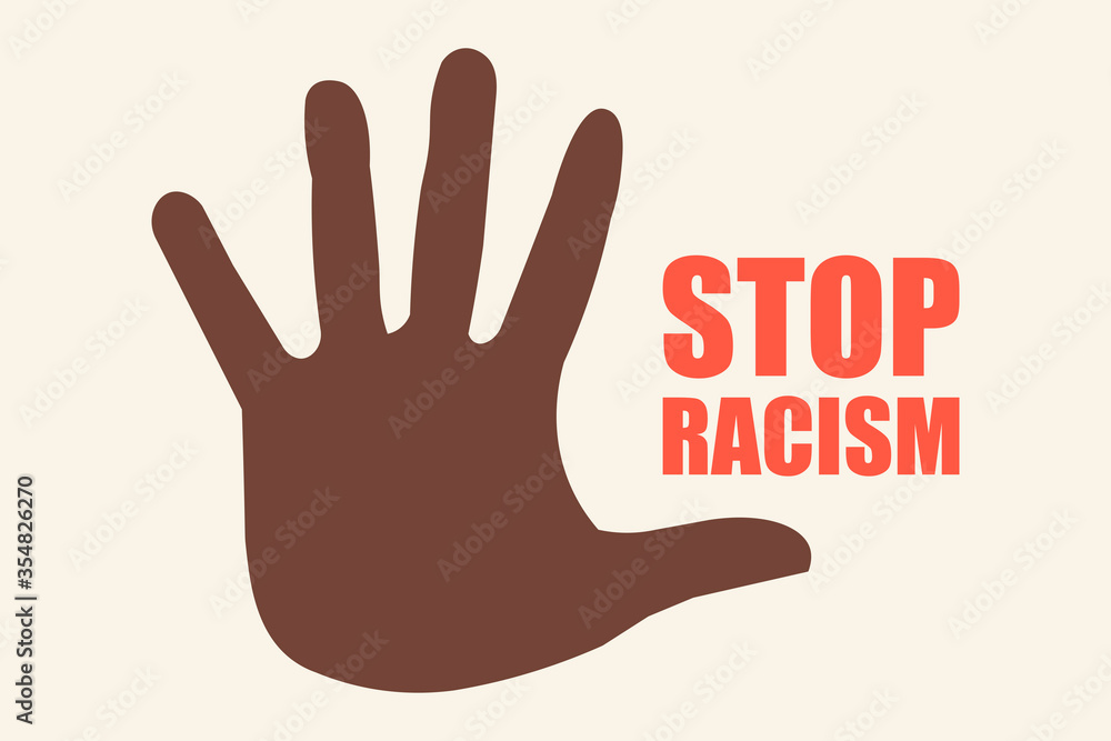 Stop racism icon. Black lives matter concept. Template for background ...