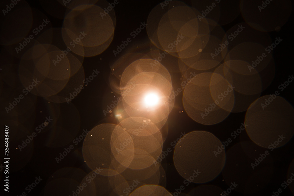 Lens Flare ,Sun Flare on black background object design. Stock Photo ...