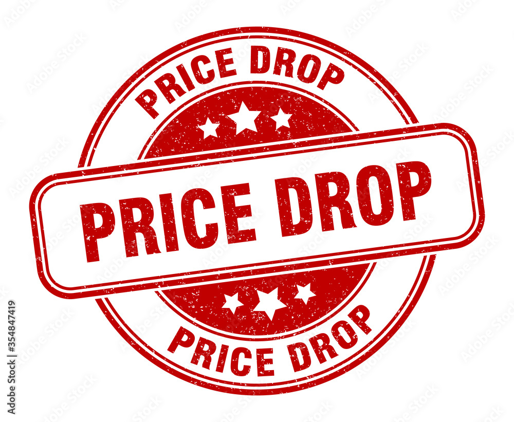 price drop stamp. price drop round grunge sign. label Stock Vector ...