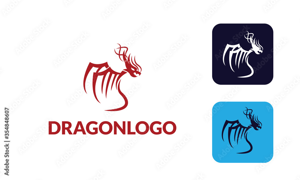 Dragon Logo with hed dragon can for company logo, branding, dragon ...