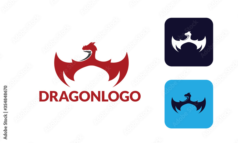 Dragon Logo with hed dragon can for company logo, branding, dragon ...