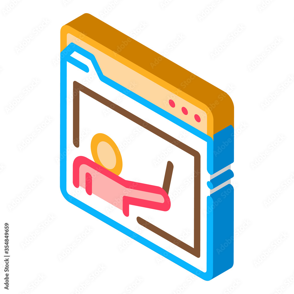 Student Personal Folder Icon Vector. Isometric Student Personal Folder ...