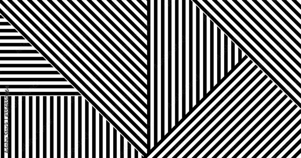 4k black and white geometric animated background. Abstract minimal ...