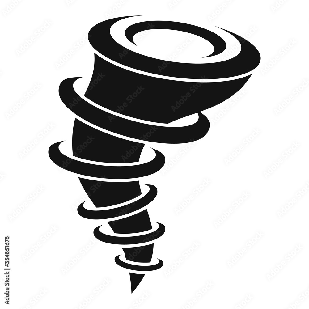 Force tornado icon. Simple illustration of force tornado vector icon ...