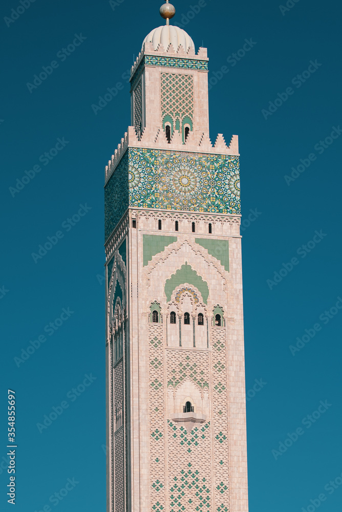 the daily life of different people at the Hassan II Mosque in ...