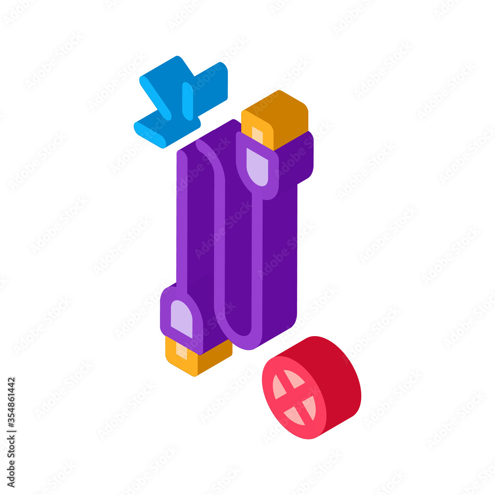 Cable Breakdown Icon Vector. Isometric Cable Breakdown sign. color ...