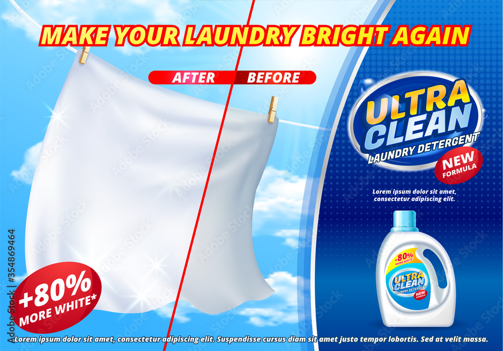 Laundry detergent ads, bright white clothes sheets hanging out to dry ...